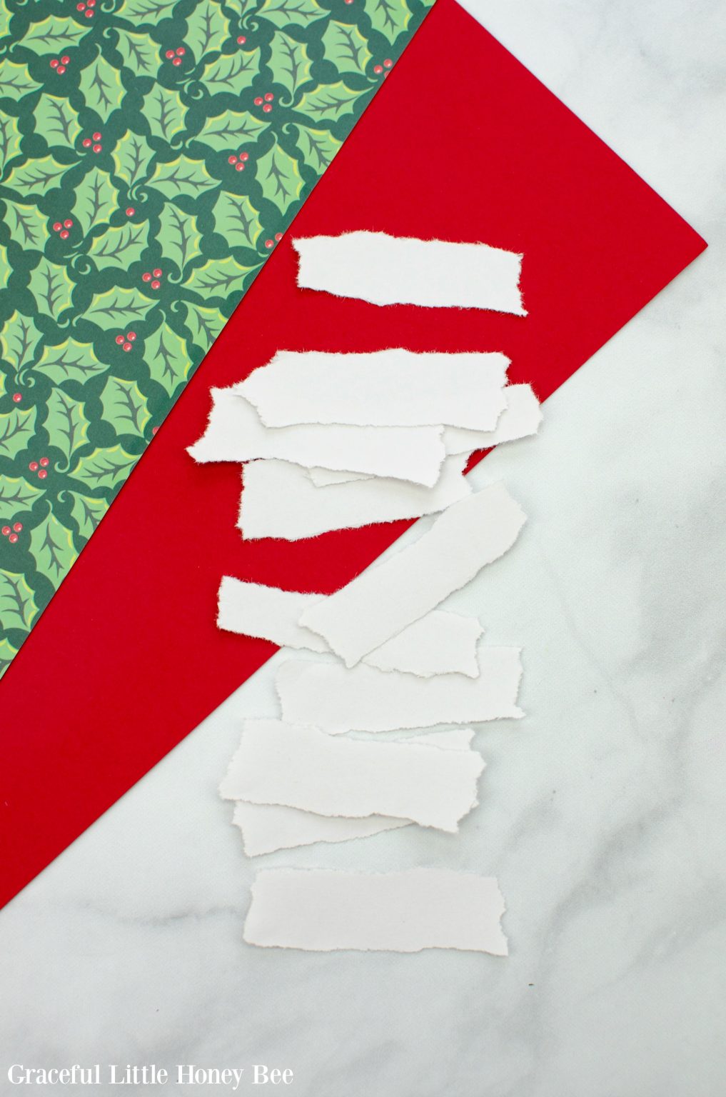 Torn Paper Manger Christmas Craft - Graceful Little Honey Bee