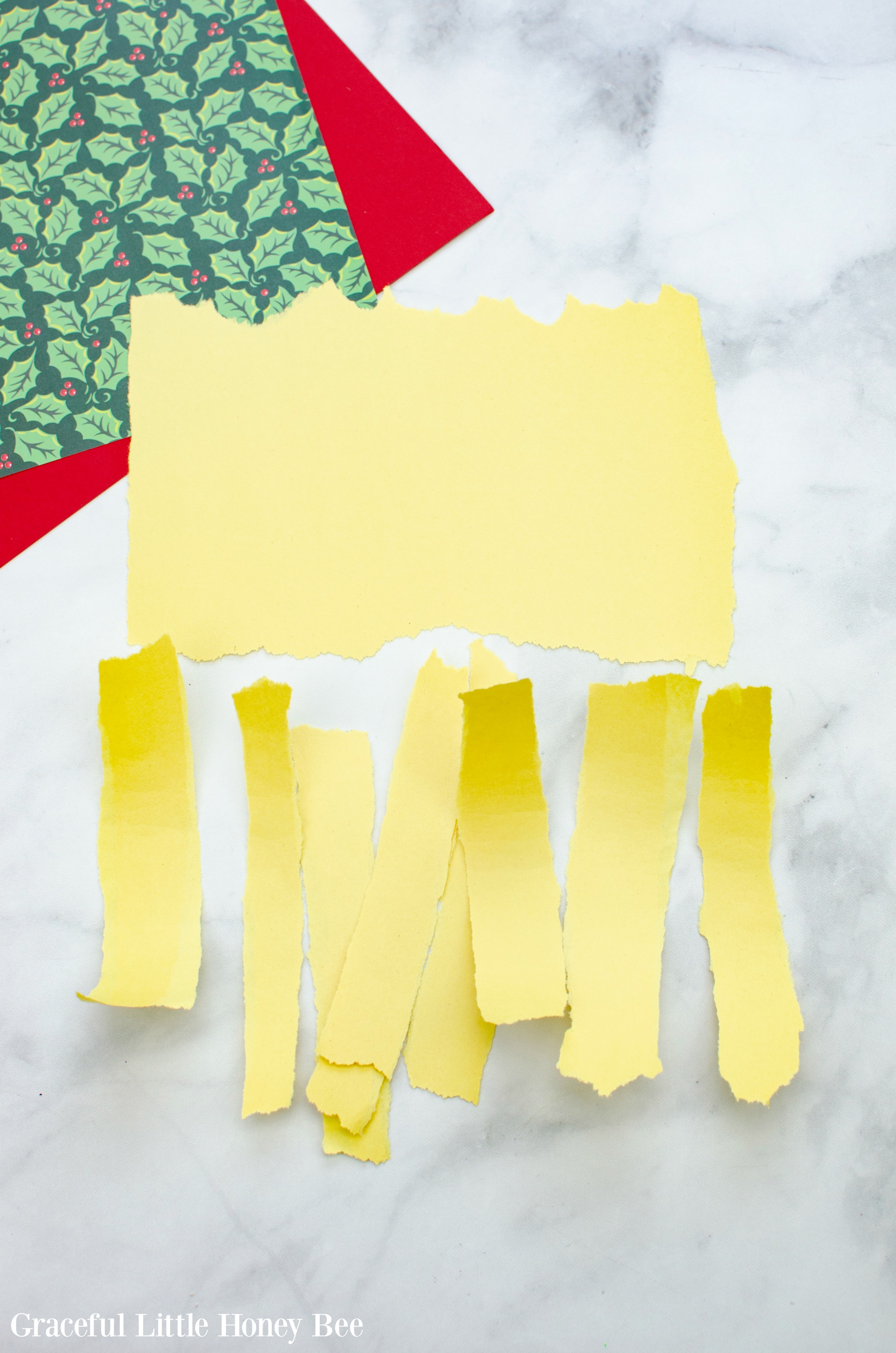 Torn Paper Manger Christmas Craft - Graceful Little Honey Bee