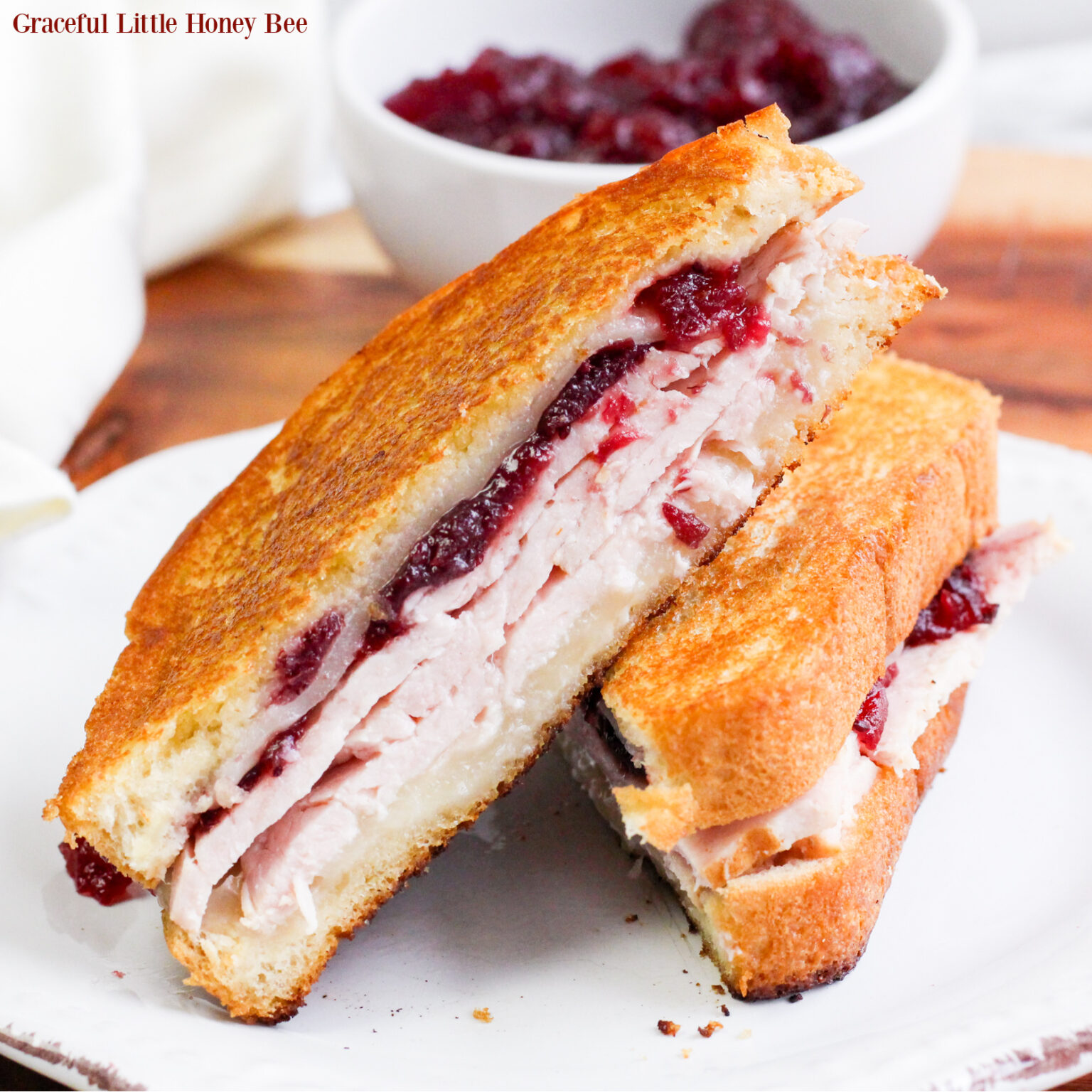 Thanksgiving Leftover Turkey Cranberry Grilled Cheese - Graceful Little ...