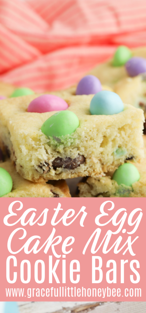 Easter Egg Cake Mix Cookie Bars - Graceful Little Honey Bee