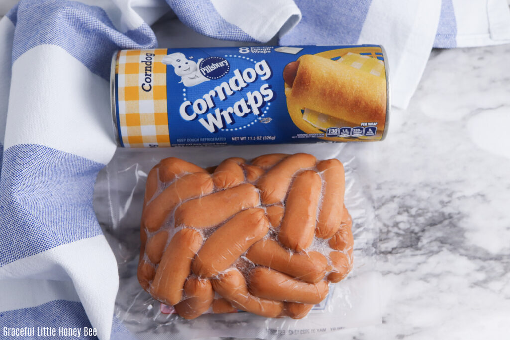 2-Ingredient Corn Dog Pigs in a Blanket - Graceful Little Honey Bee