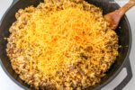 Cheeseburger Fried Rice - Graceful Little Honey Bee