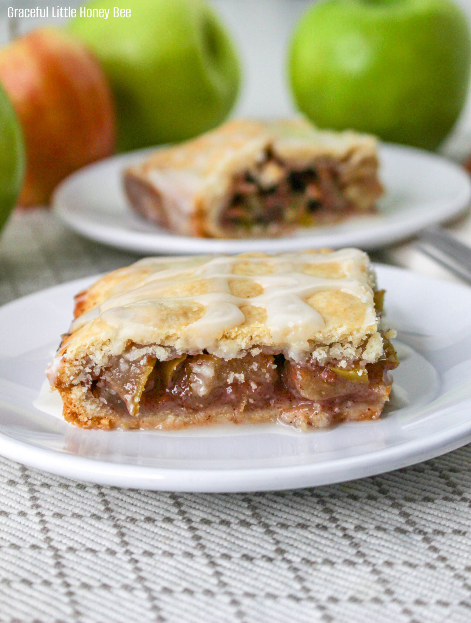 Easy Apple Pie Bars {From Scratch} - Graceful Little Honey Bee