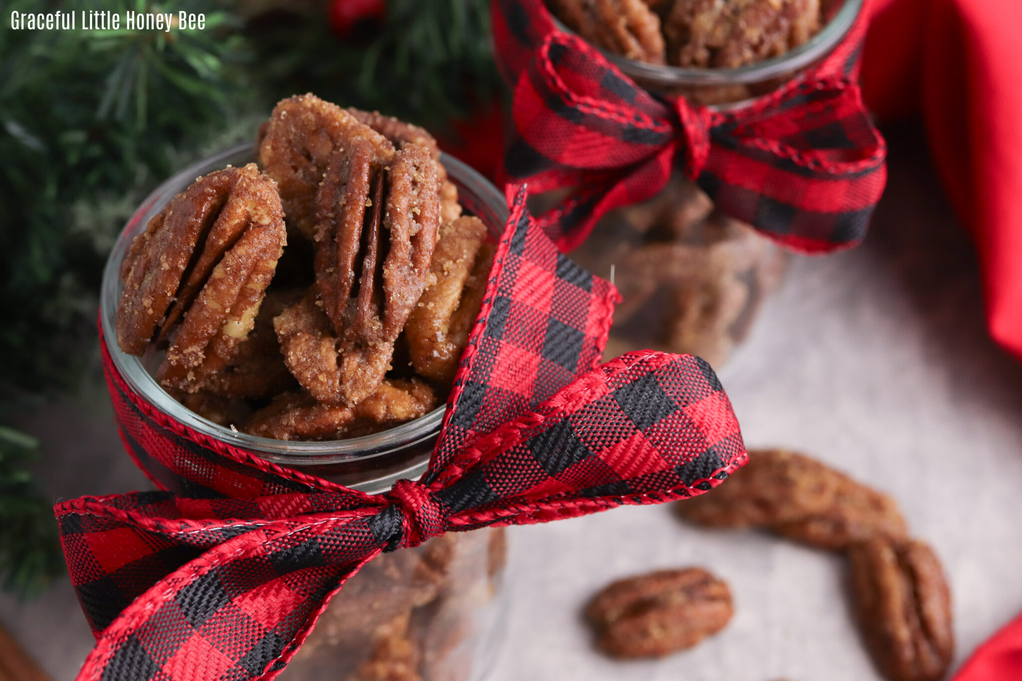 Slow Cooker Candied Pecans - Graceful Little Honey Bee