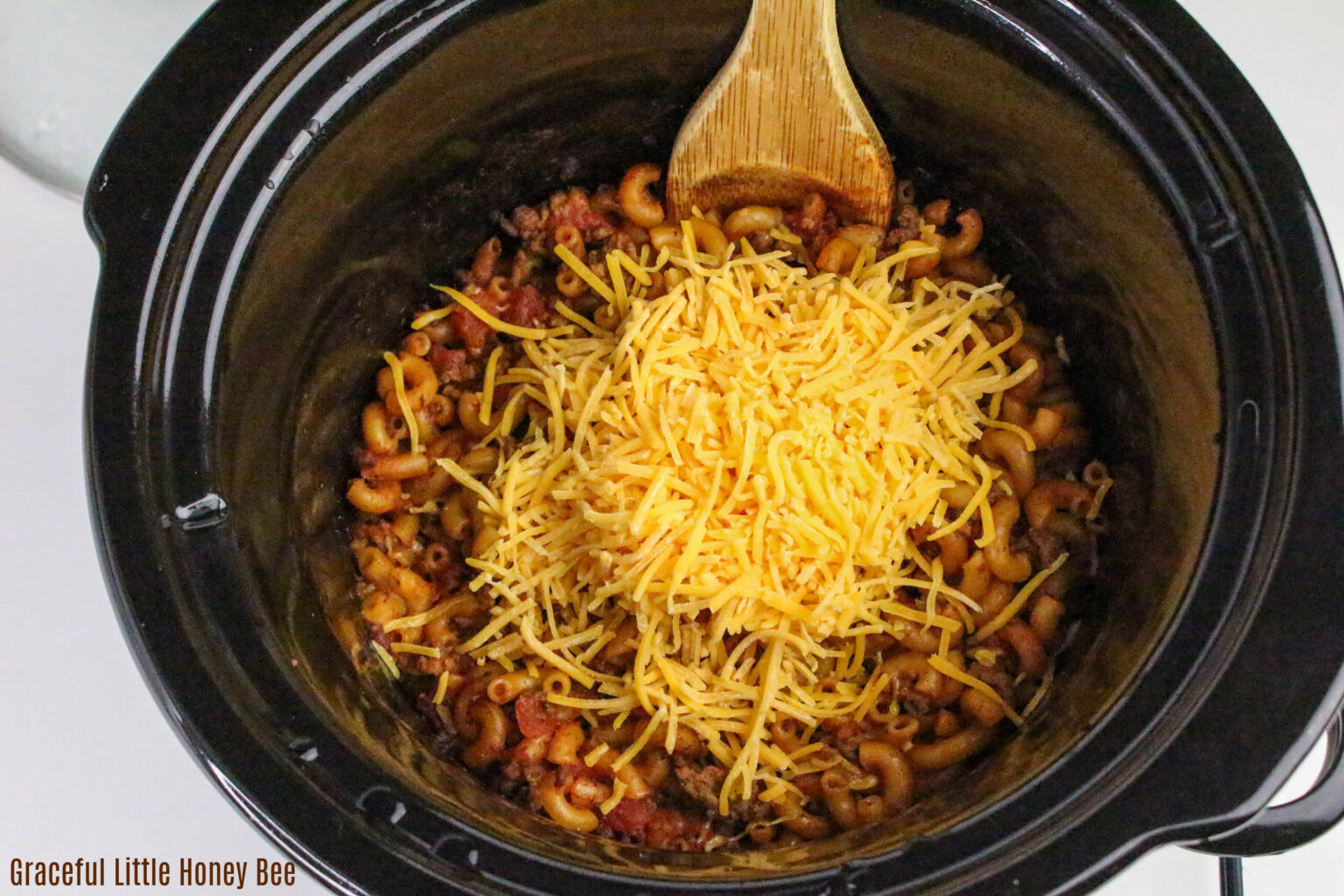 Slow Cooker Taco Pasta - Graceful Little Honey Bee