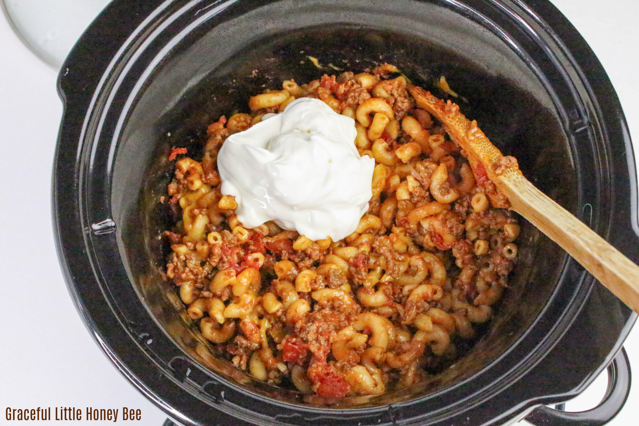 Slow Cooker Taco Pasta - Graceful Little Honey Bee